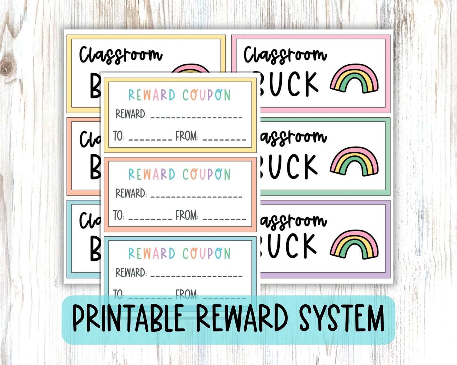 Reward Bucks for Kids Printable Reward System - Mom Bucks, Dad Bucks ...