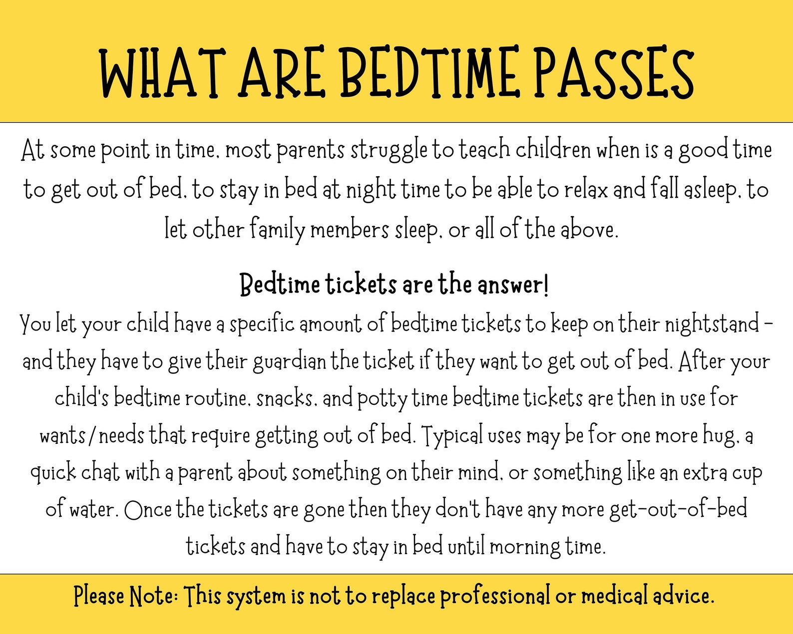 Bedtime Pass for Sleep Training Toddlers Printable Get Out of - Etsy