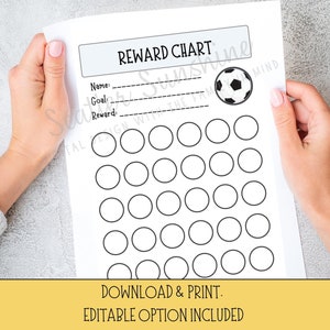 Editable Reward Chart for Kid Sticker Chart for Positive Behavior Teen ...