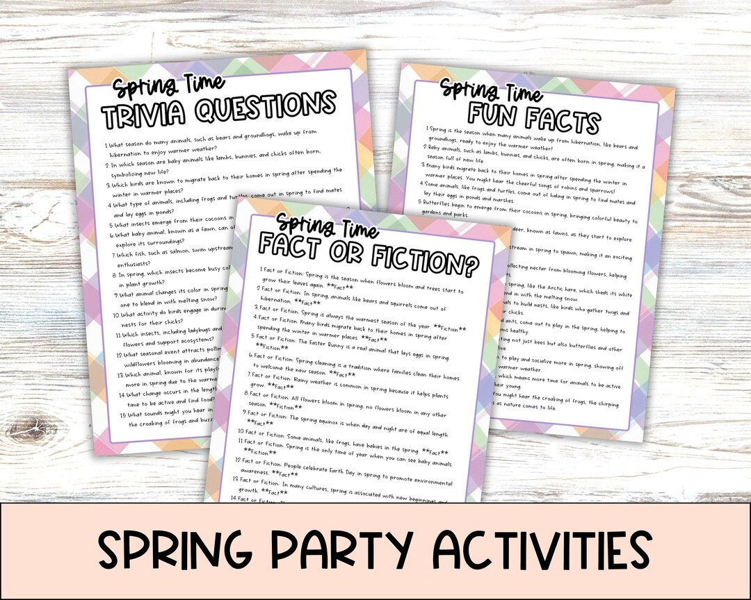 Spring Party Games and Word Activities, Word Scramble, Word Search ...