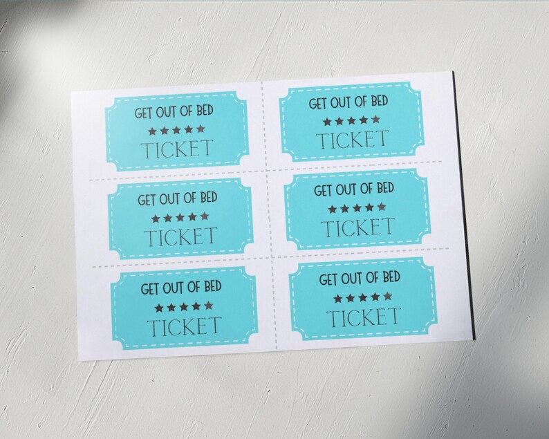 Bedtime Pass for Sleep Training Toddlers Printable Get Out of Bed ...