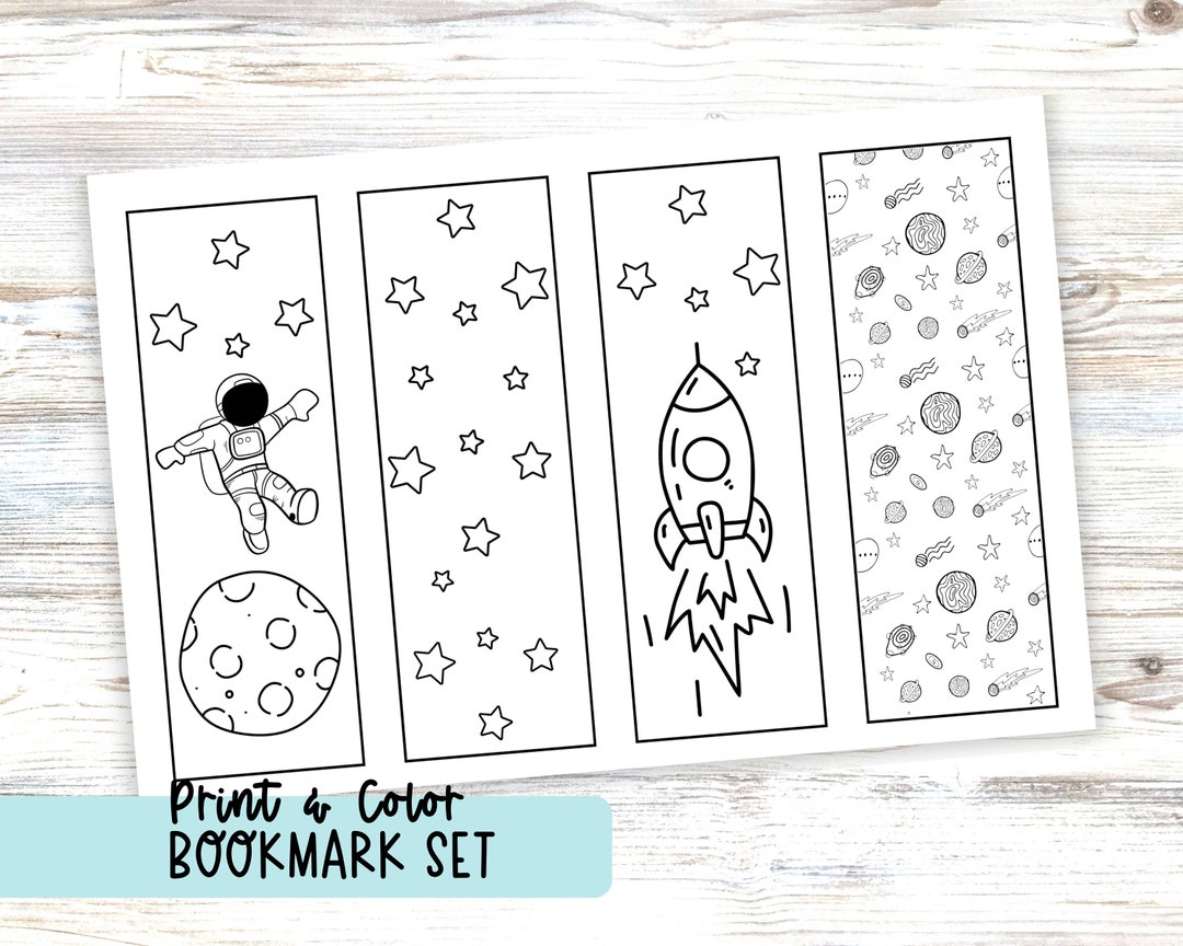 Science & Space Bookmark Set, Printable Birthday Party Favor, STEM ...