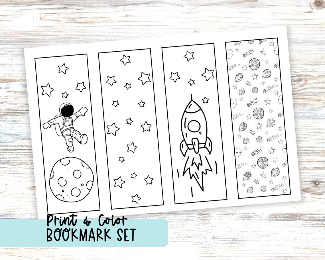 Science & Space Bookmark Set, Printable Birthday Party Favor, STEM ...