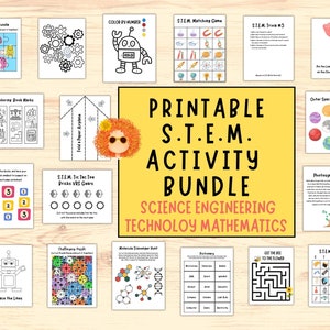 STEM Learning Activities Bundle for Kids Printable Math Game ...