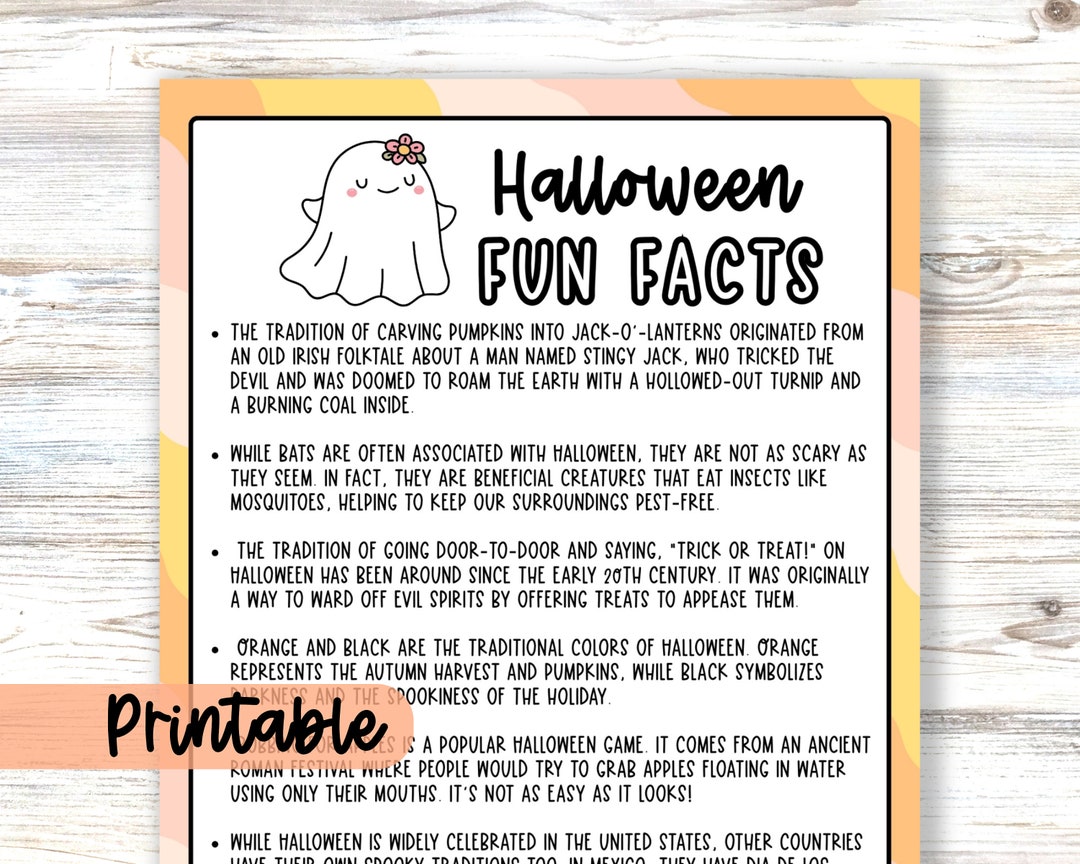 Halloween Party Games Printable Fun Facts & Trivia Questions Bundle ...