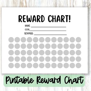 Printable Rainbow Reward Chart for Kid Sticker Chart Positive Behavior ...