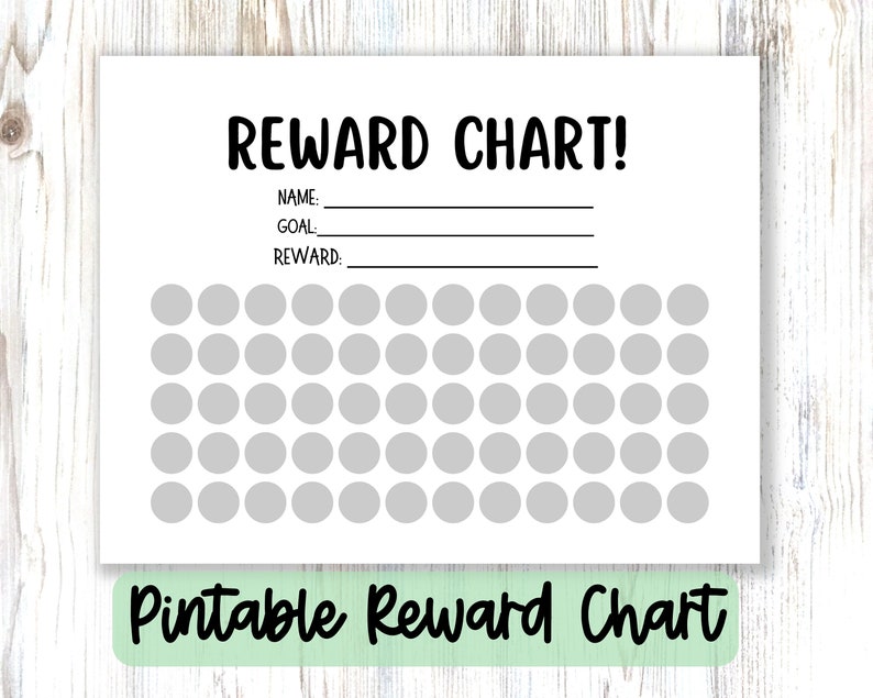 Printable Rainbow Reward Chart for Kid Sticker Chart Positive Behavior ...