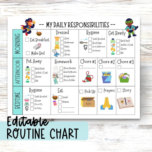 After School Chore Chart - Etsy