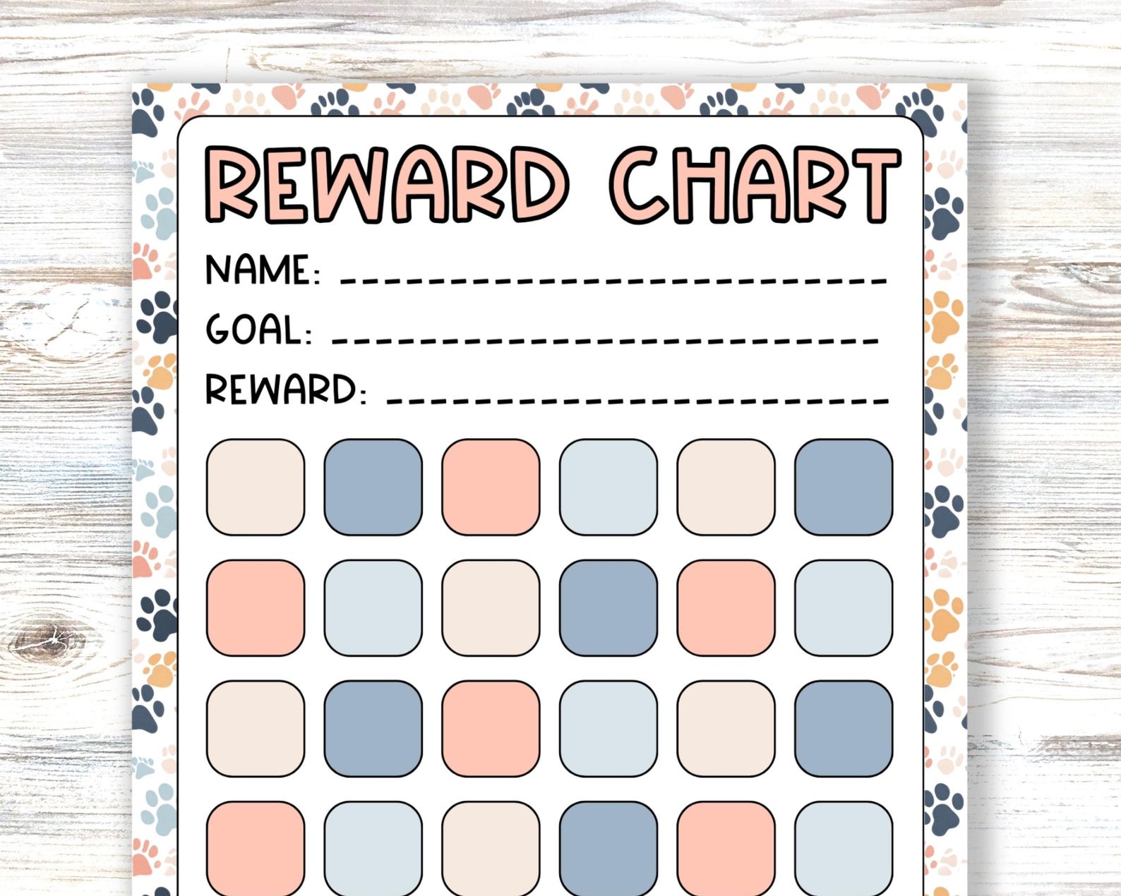 Printable Cat Reward Chart for Kids, Classroom Positive Behavior Reward ...