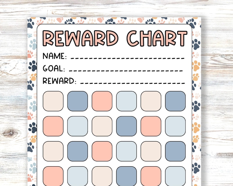 Printable Cat Reward Chart for Kids, Classroom Positive Behavior Reward ...