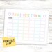 Printable Family Home Evening Chart Participation Assignments Editable ...