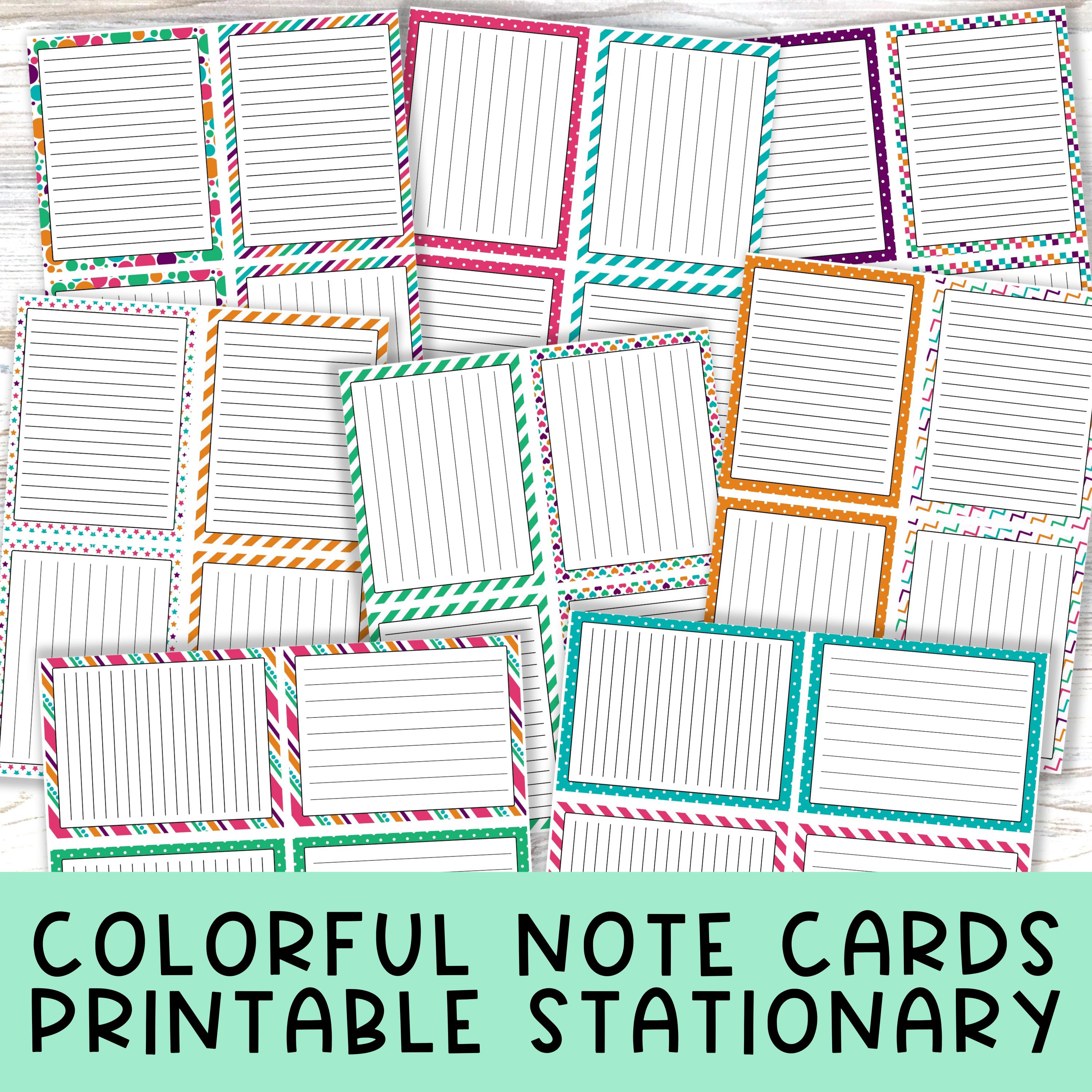 Colorful Stationary Set Fun Printable Lined Junk Letter Journal Pages ...