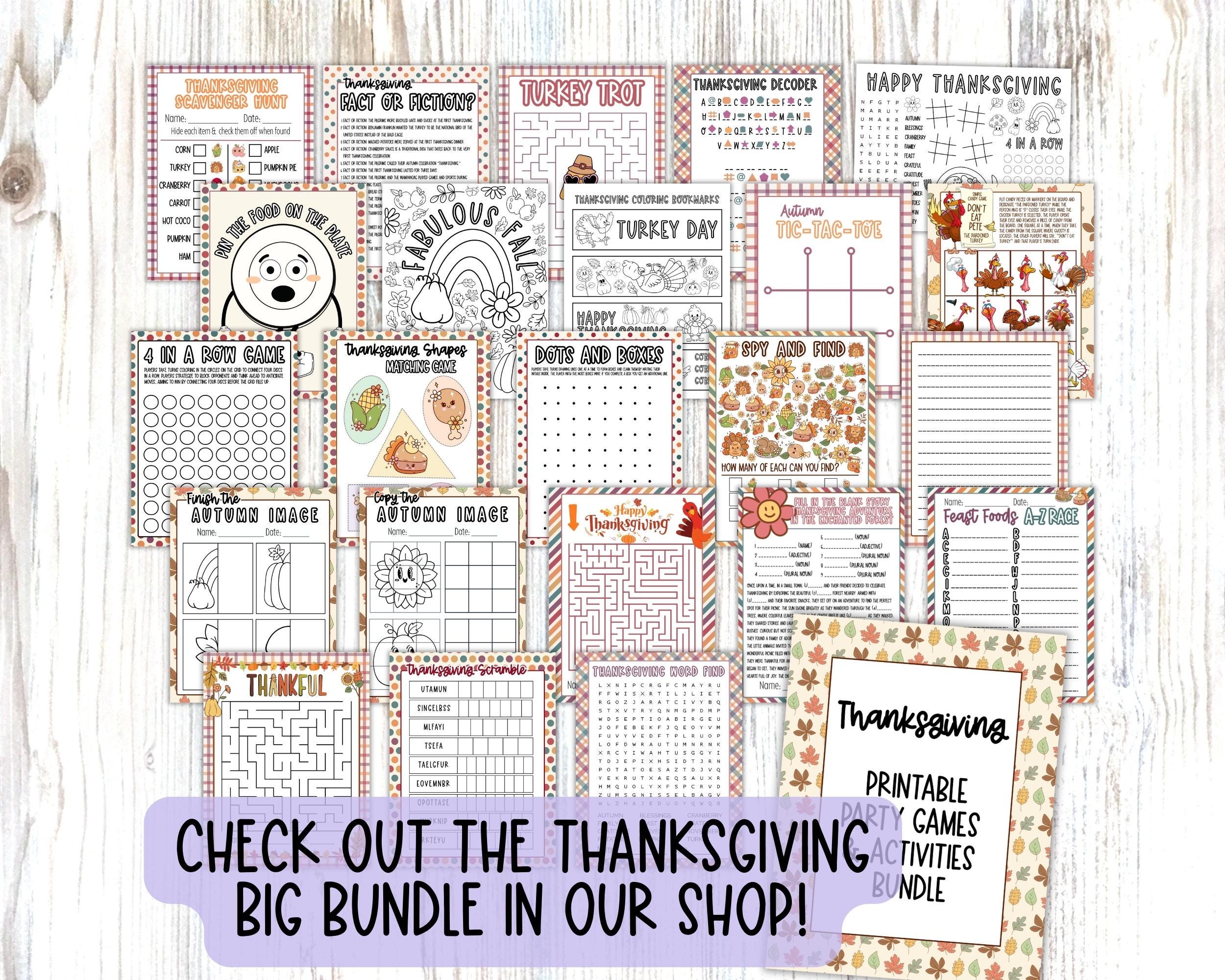 Printable Party Games, A-Z Race of Feast Foods, Fun Facts and Trivia ...