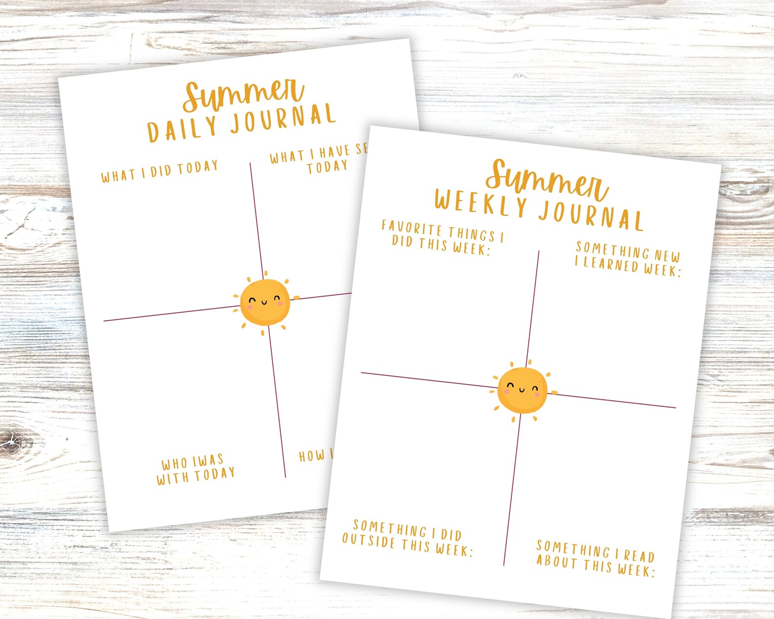 Printable Bucket List & Summer Camp Reflection Prompted Journal for ...