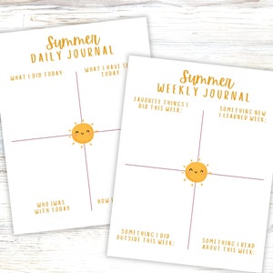 Printable Bucket List & Summer Camp Reflection Prompted Journal for ...