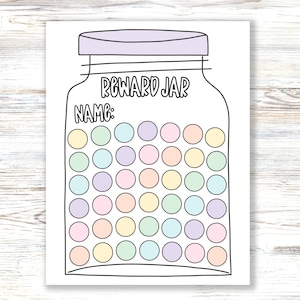 Reward Jar Reward Sticker Chart, Good Behavior Incentive for Kids ...