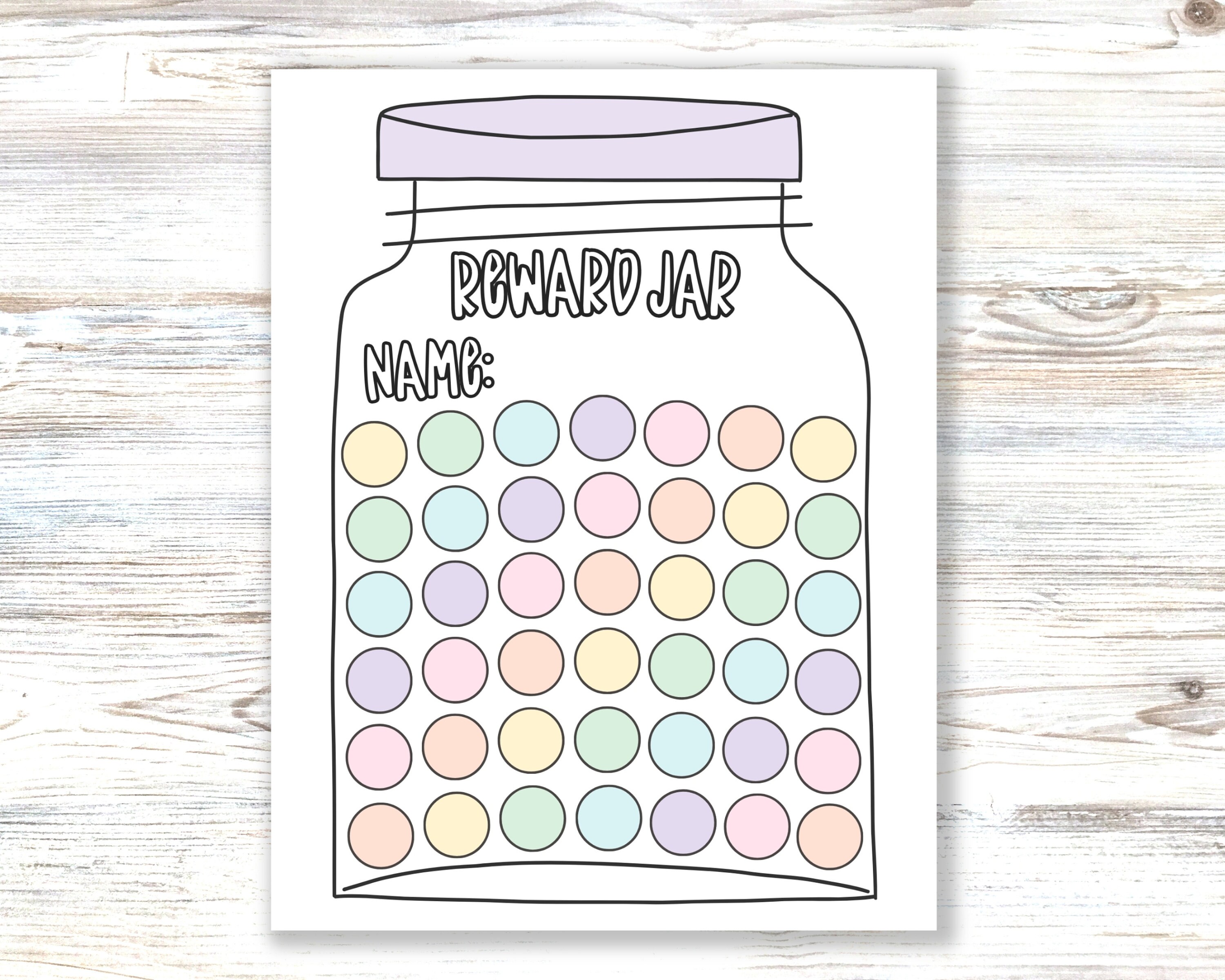 Reward Jar Reward Sticker Chart, Good Behavior Incentive for Kids ...