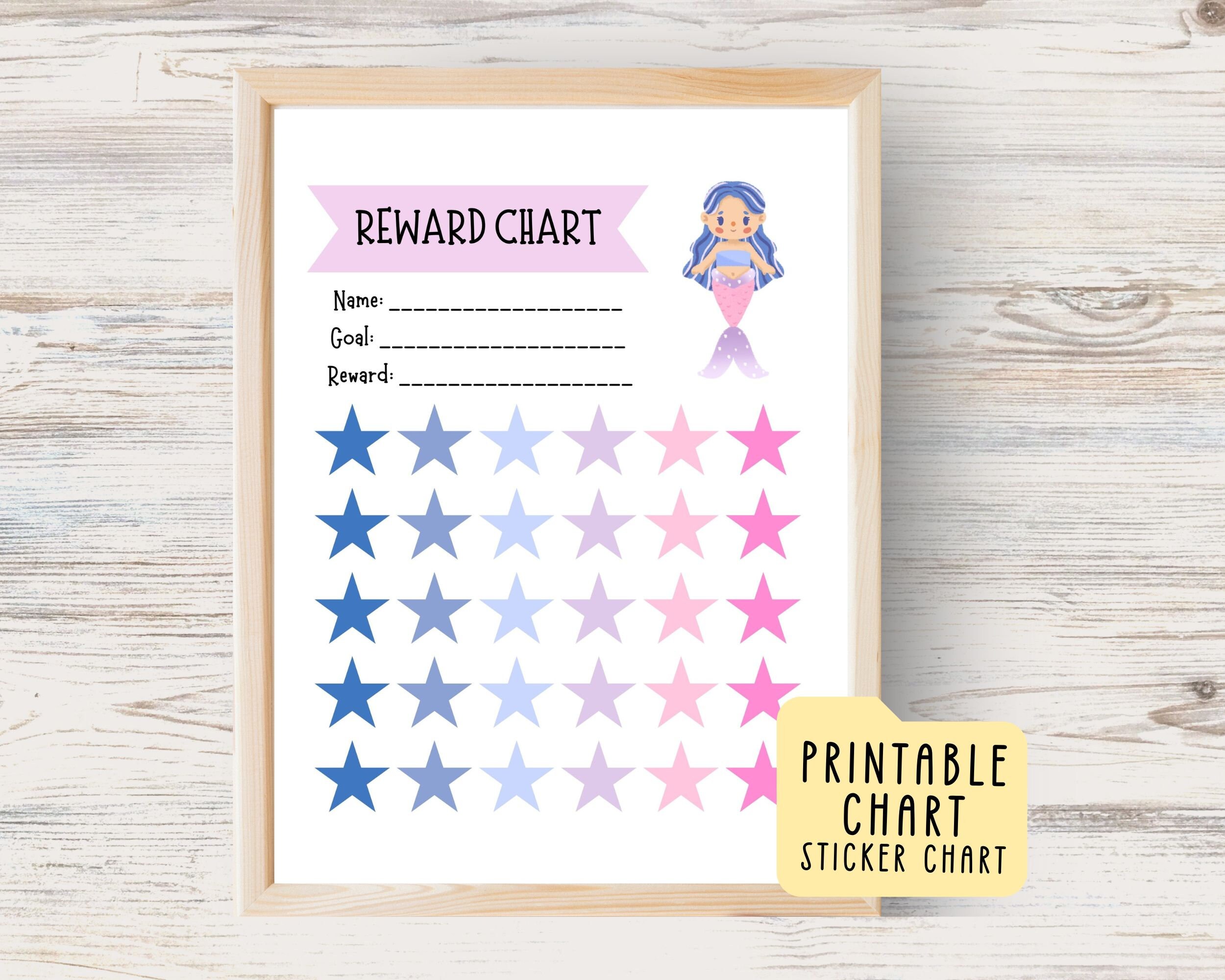 Editable Reward Chart for Kid Sticker Chart Positive Behavior Toddler ...