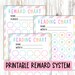 Printable Rainbow Reward Chart for Kid Sticker Chart Positive Behavior ...