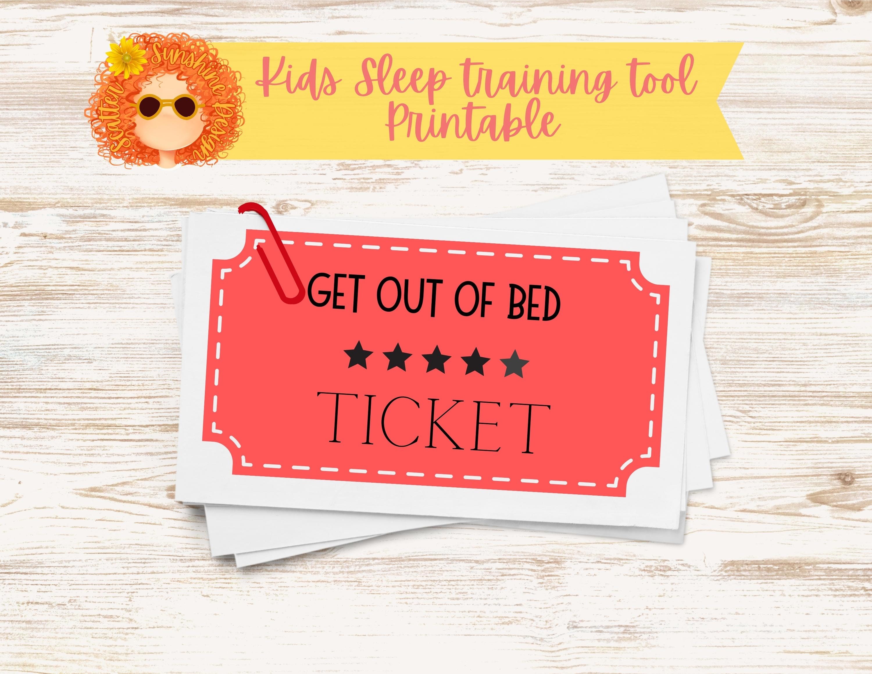 Bedtime Pass for Sleep Training Toddlers Printable Get Out of - Etsy
