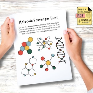 Molecule Scavenger Hunt Game Printable STEM Learning Activity Science ...