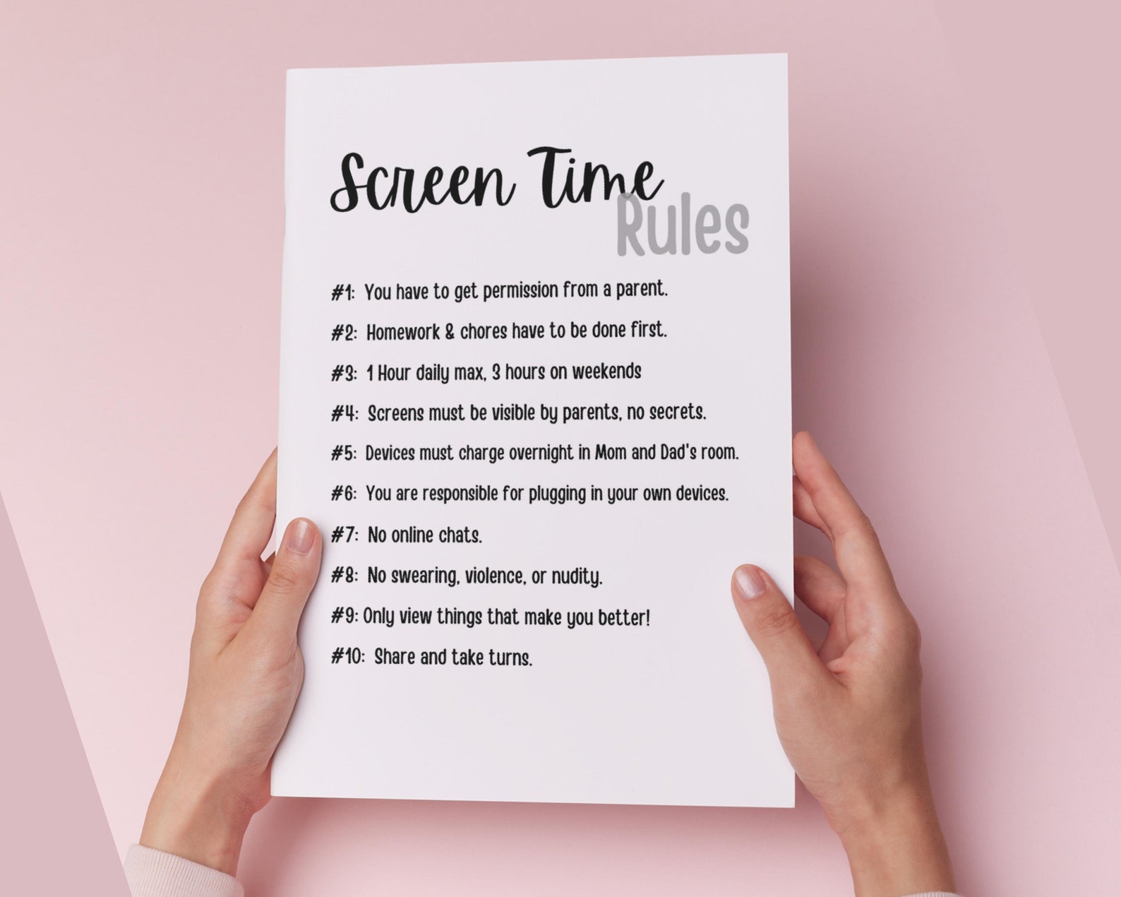 Family Rules for Screen Time. Guidelines for Kids and Teens for Online ...
