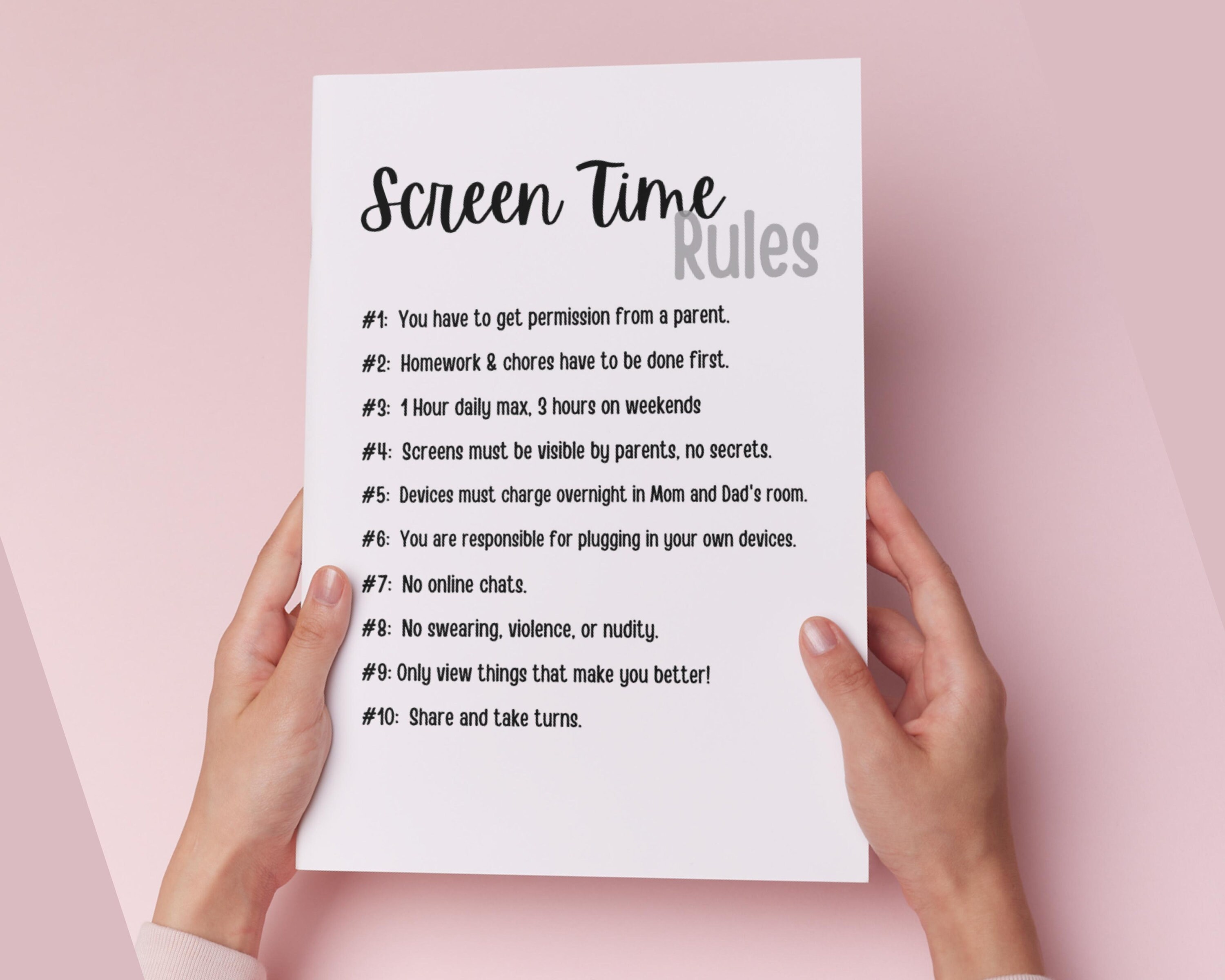 Family Rules for Screen Time. Guidelines for Kids and Teens for Online ...