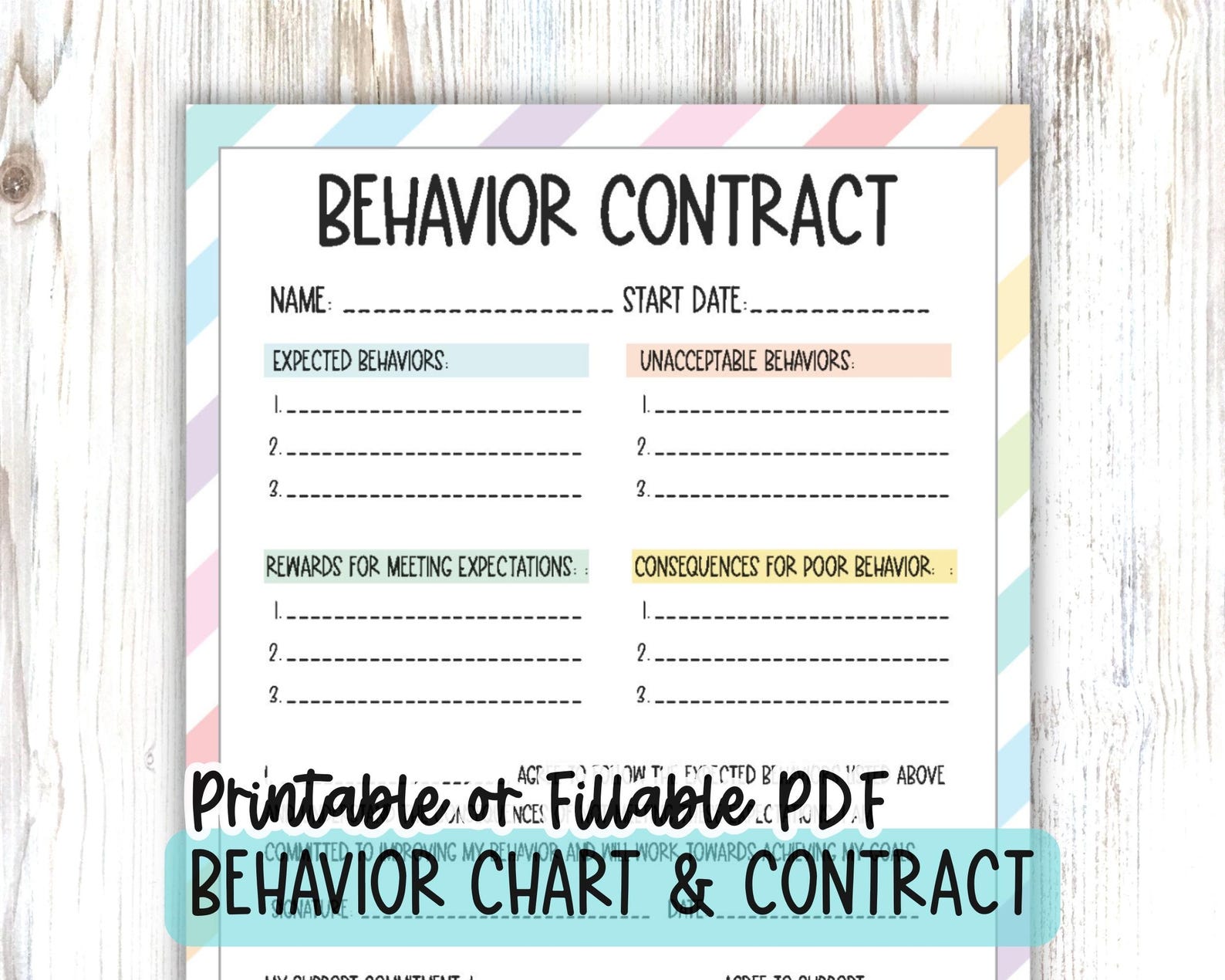 Consequence Chart: Actions Have Positive and Negative Consequences ...