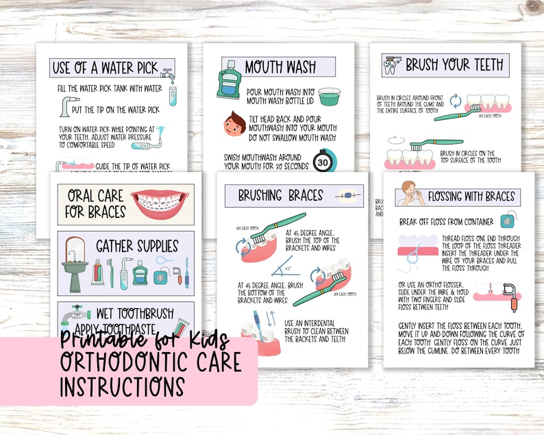 Tooth Brushing & Flossing Sticker Chart, Weekly Reward Chart for Kids ...