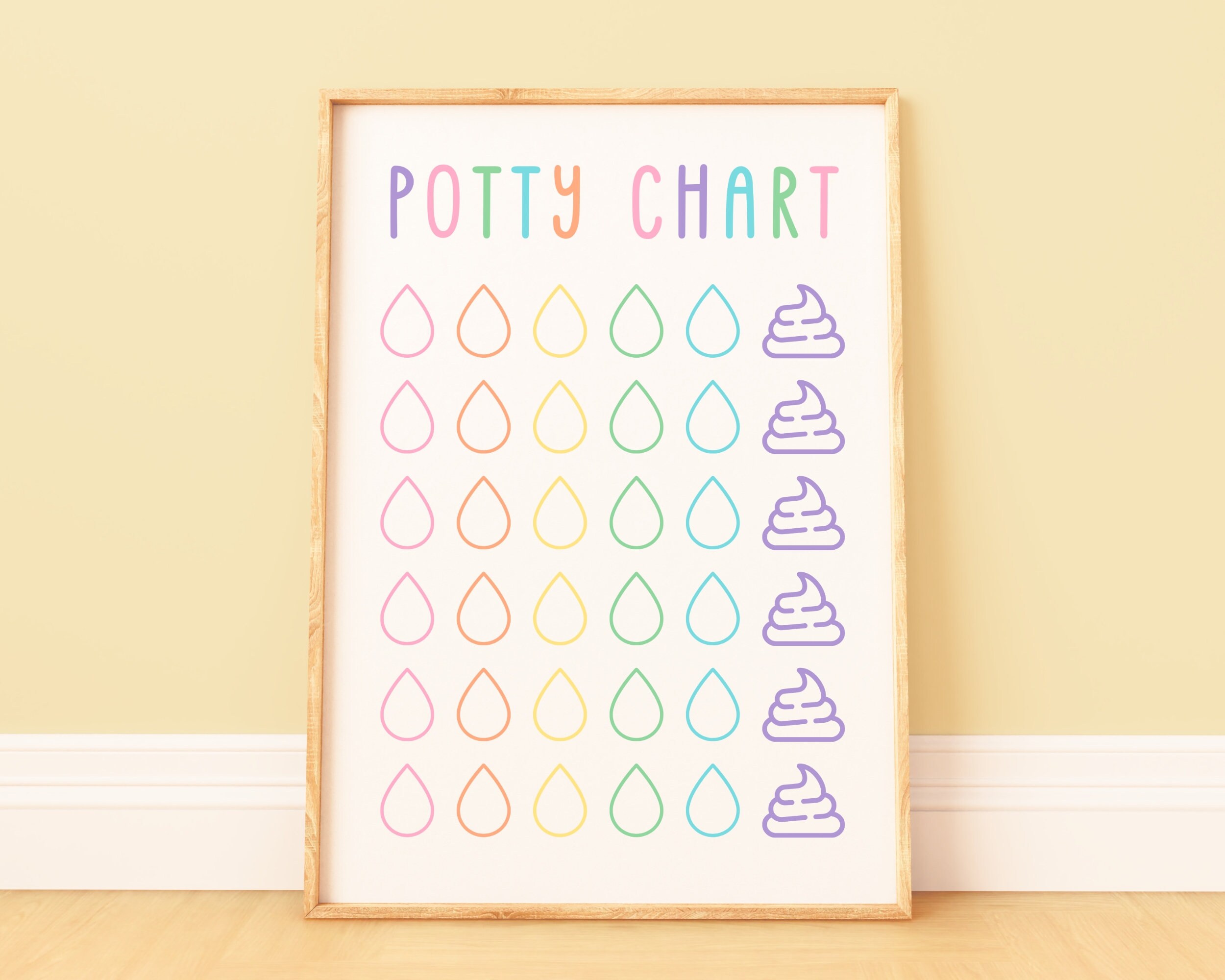 Potty Training Sticker Chart for Kids, Toddler Reward Chart Poop & Pee ...