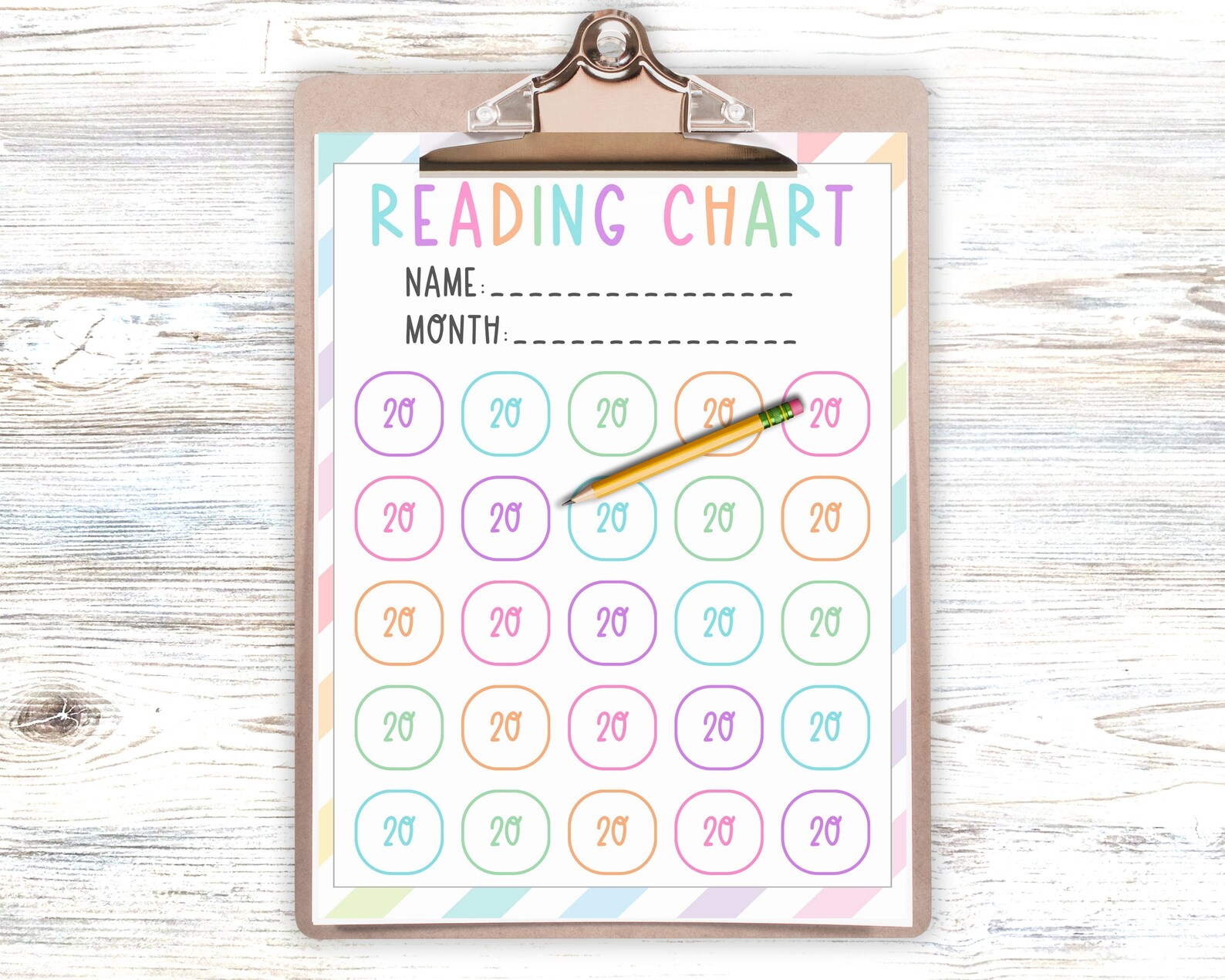 School Reading Log, Reading Reward Chart, 20 Minute Daily Homework ...