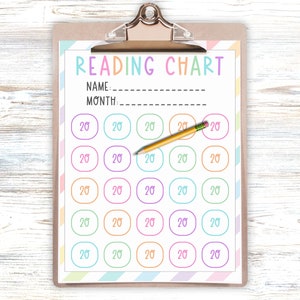 School Reading Log, Reading Reward Chart, 20 Minute Daily Homework ...