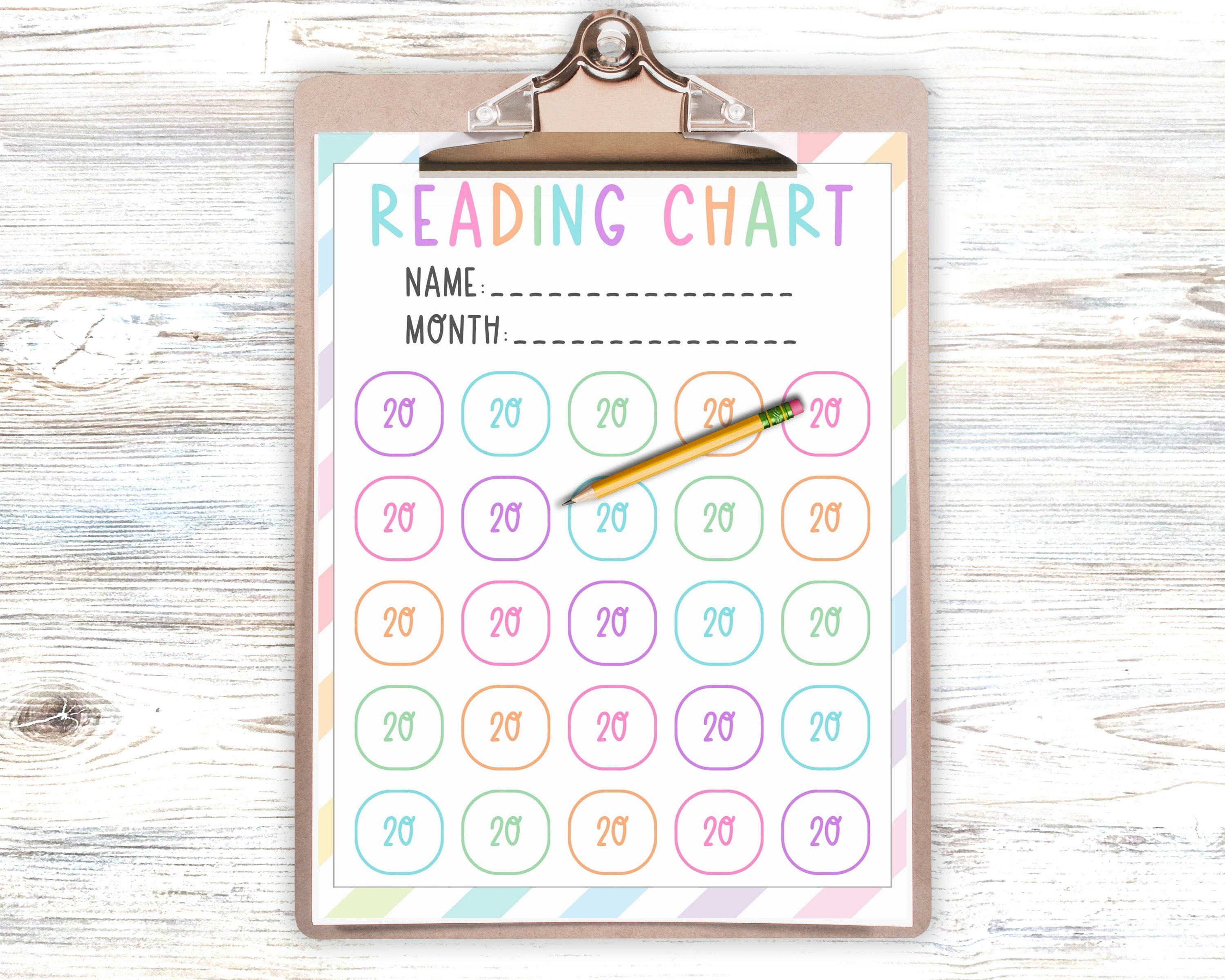 School Reading Log, Reading Reward Chart, 20 Minute Daily Homework ...