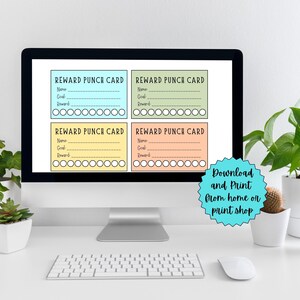 Reward Punch Card for Kid Printable Sticker Card for Good Behavior in ...