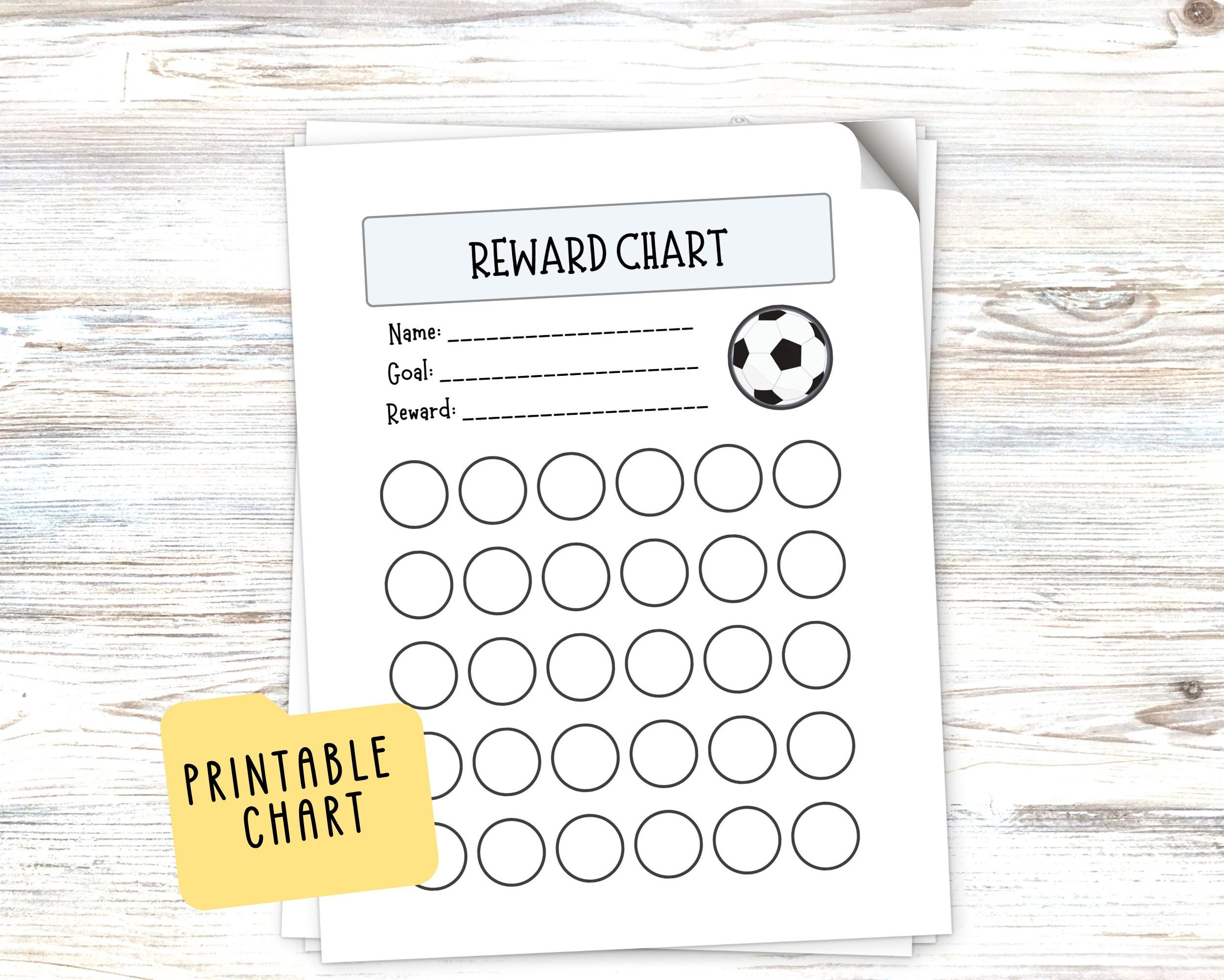 Editable Reward Chart for Kid Sticker Chart for Positive Behavior Teen ...