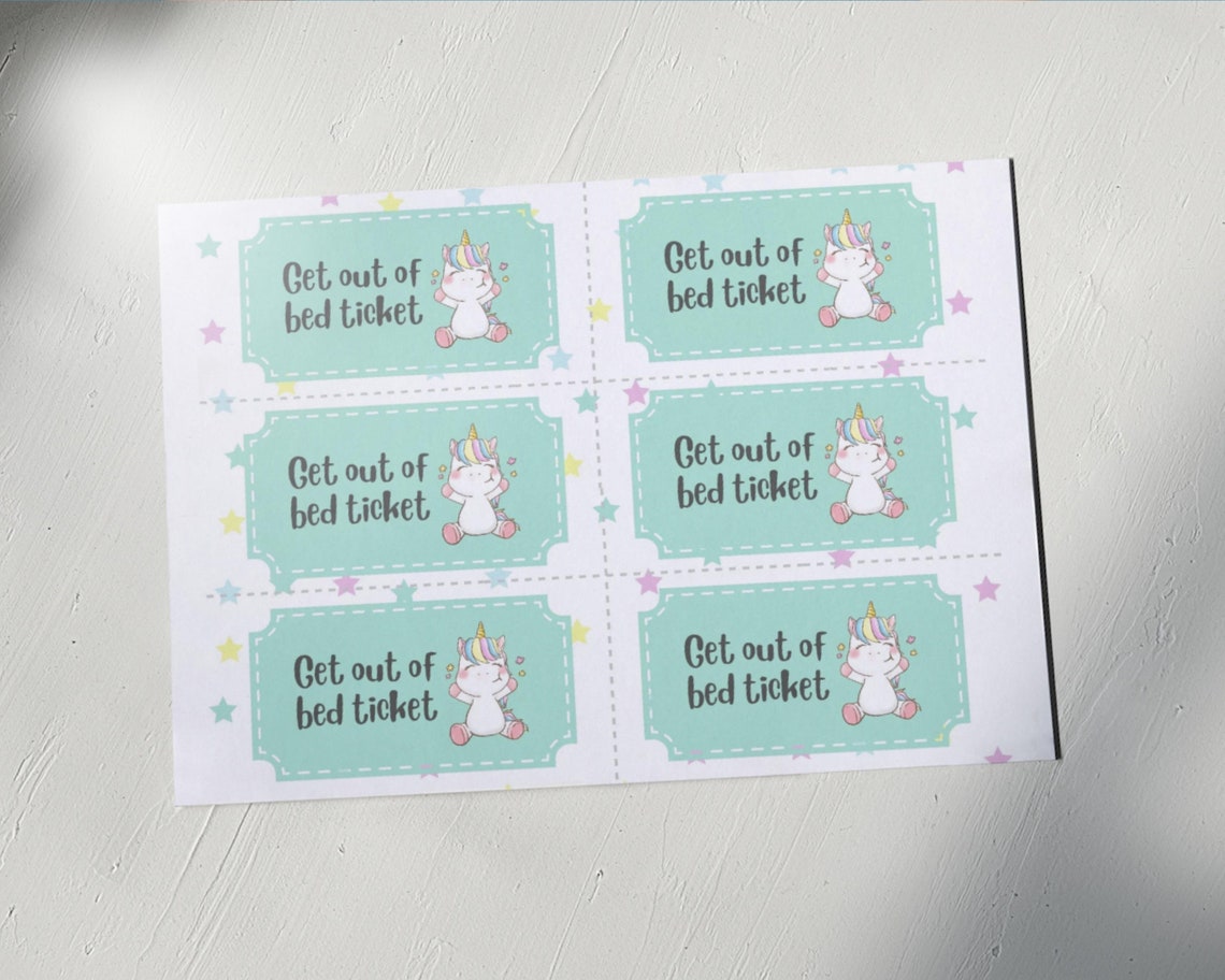 Bedtime Pass for Sleep Training Toddlers Printable Get Out of Bed ...