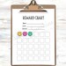 Editable Reward Chart for Kid Sticker Chart Positive Behavior Teen ...
