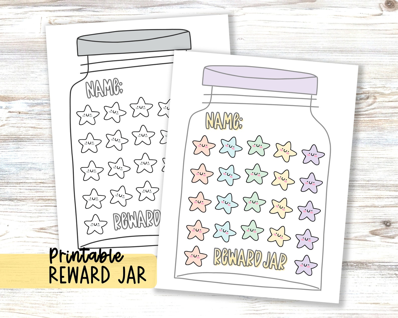 Reward Jar Reward Sticker Chart, Good Behavior Incentive for Kids ...