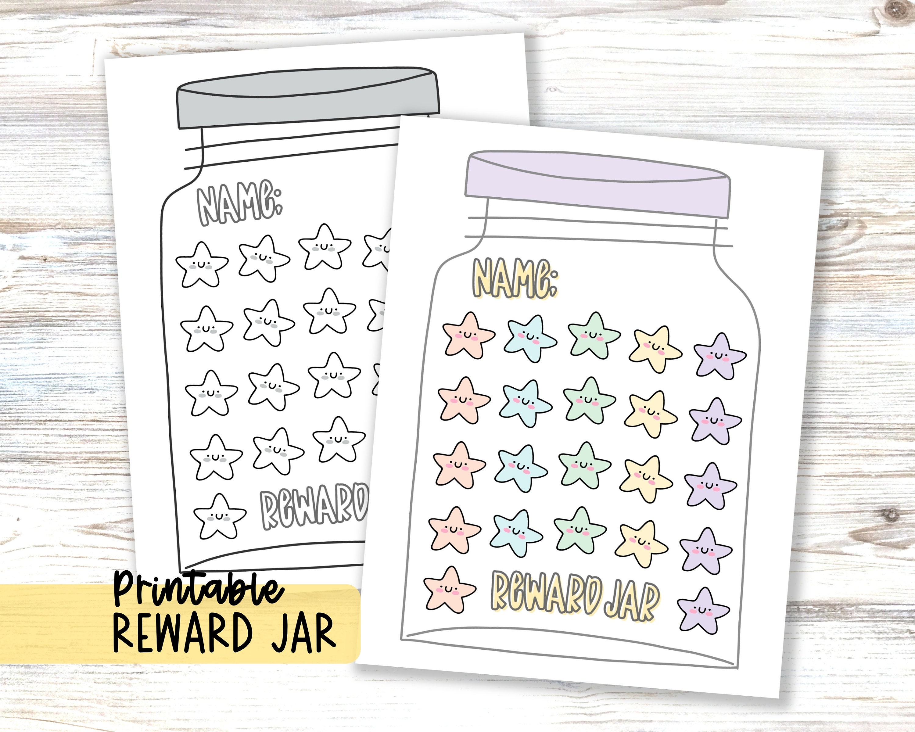 Reward Jar Reward Sticker Chart, Good Behavior Incentive for Kids ...