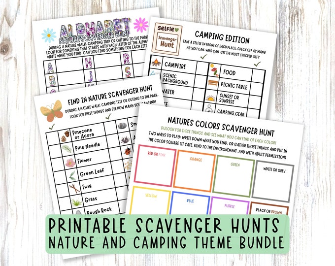 Egg Carton Scavenger Hunt Printable | Printable Nature Scavenger Hunt ...