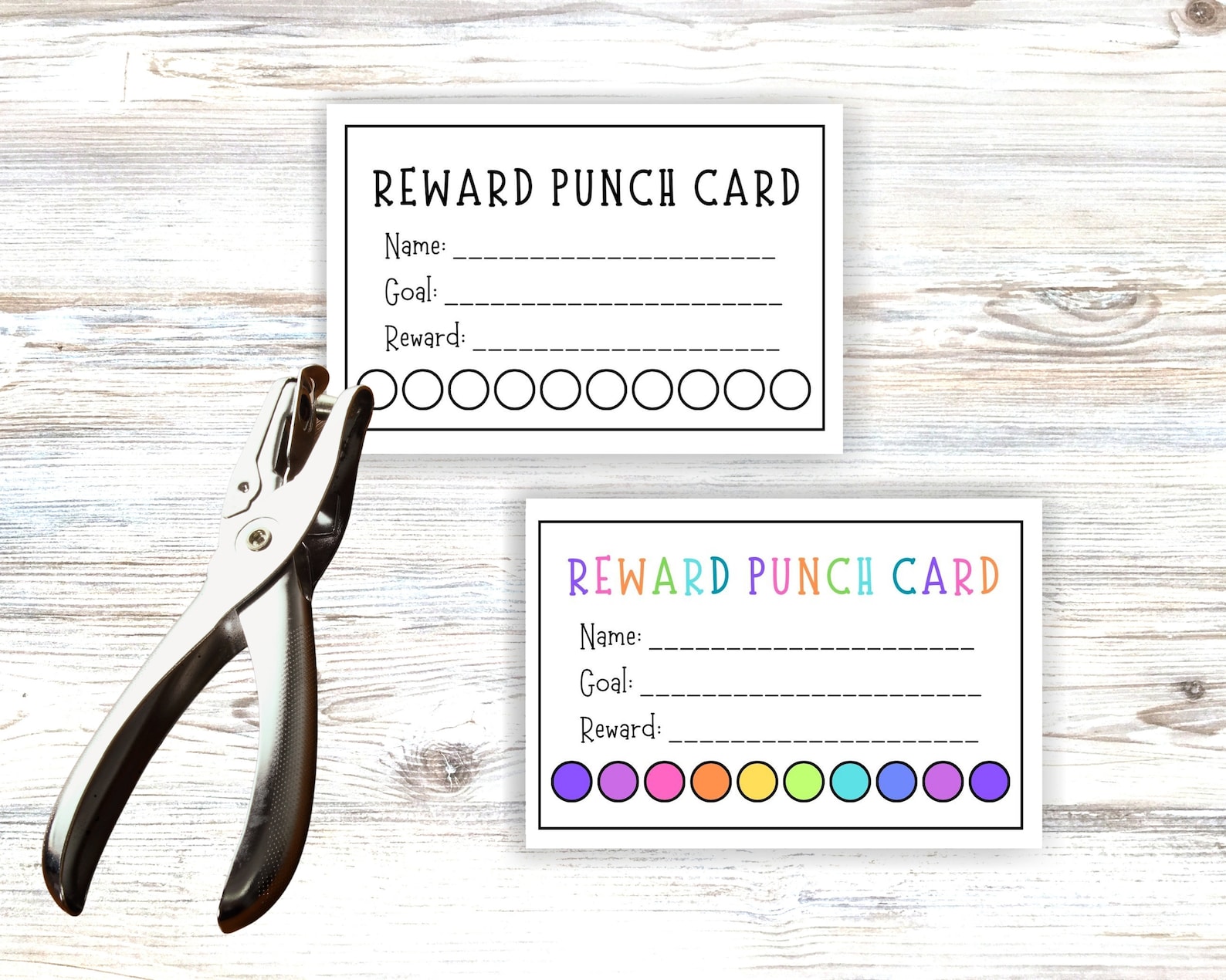 Reward Punch Cards, Printable Reward System for Kids, Good Behavior ...