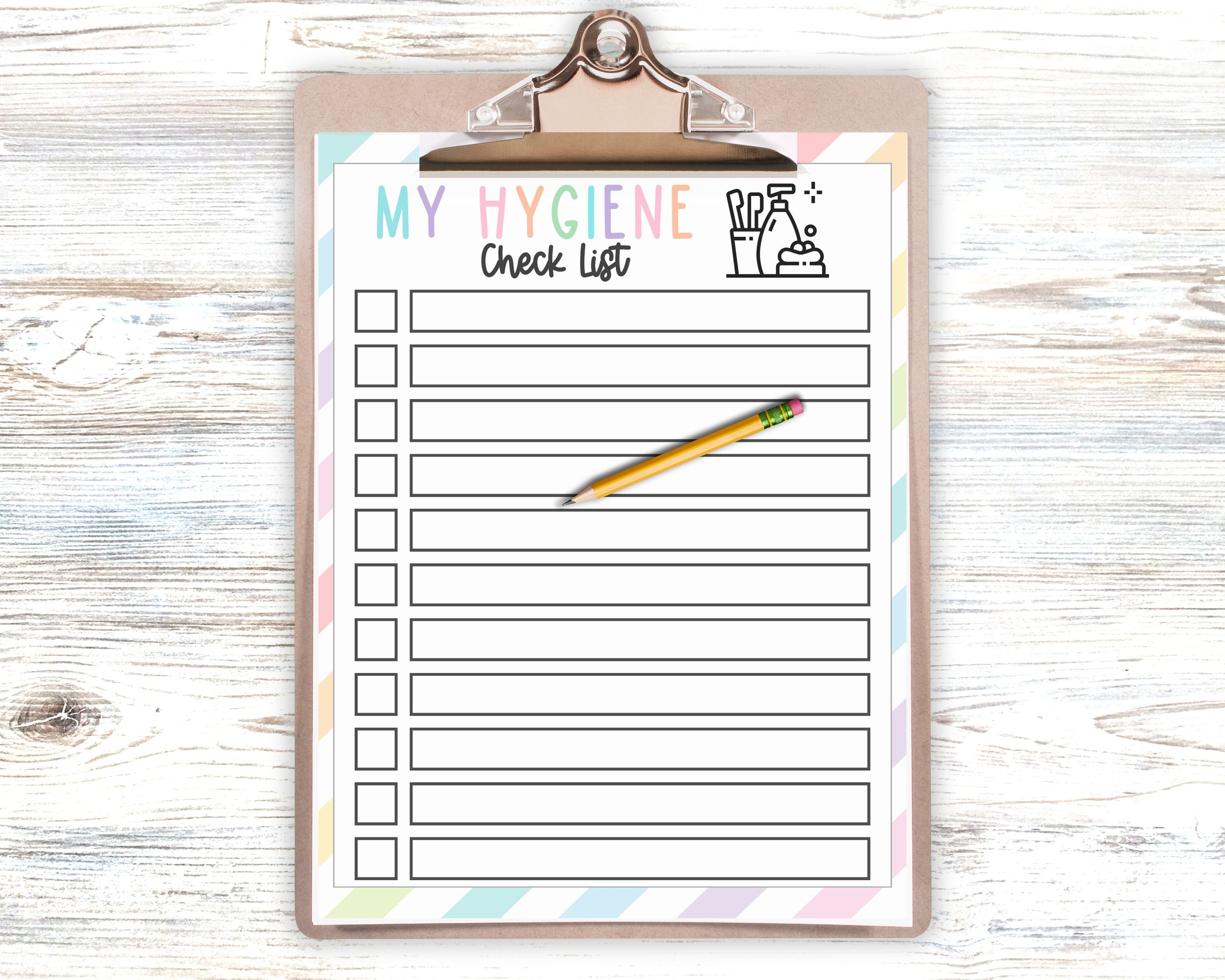 My Hygiene Checklist, Checklist Bundle for Kids and Teens, Earn Screen ...