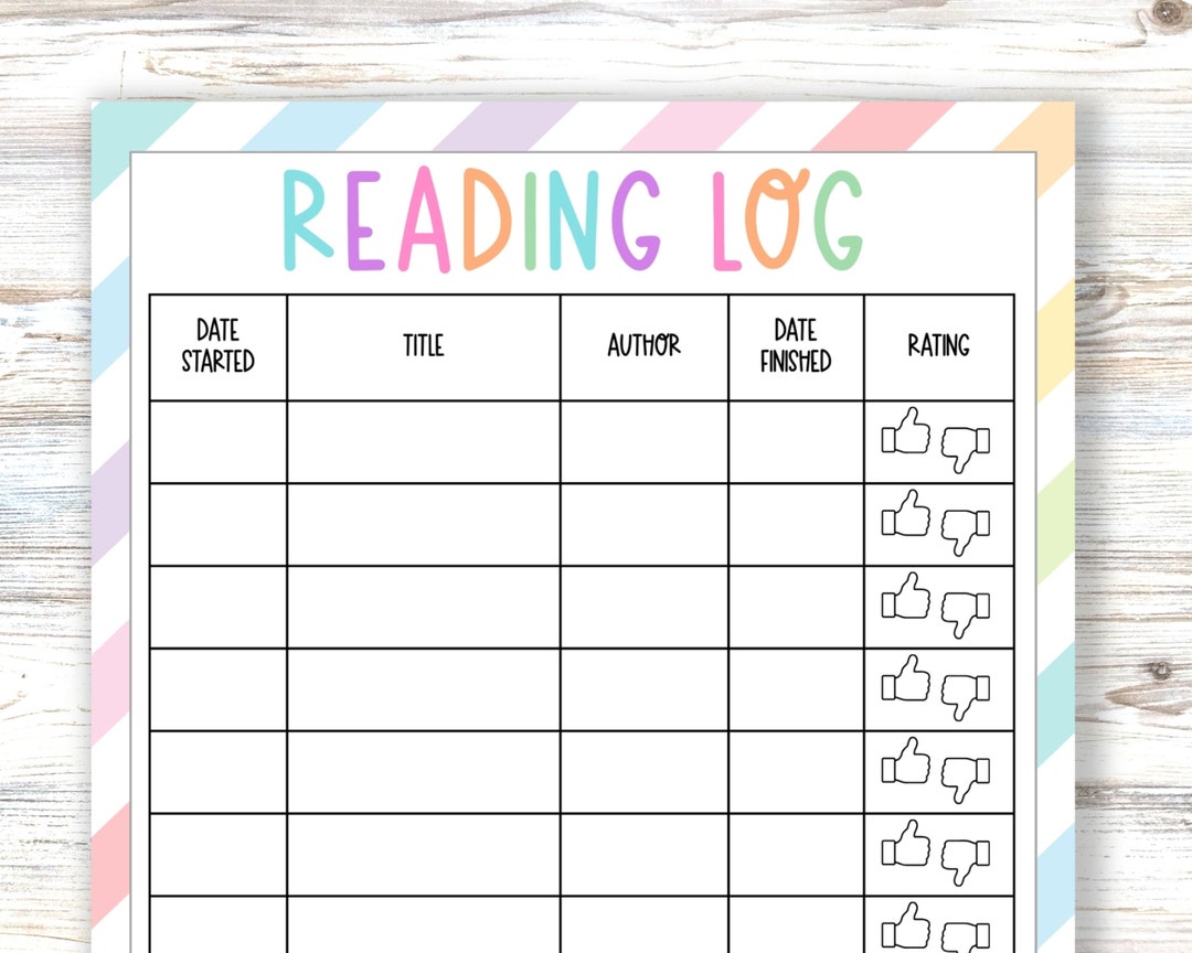 School Reading Log, Reading Reward Chart, 20 Minute Daily Homework ...