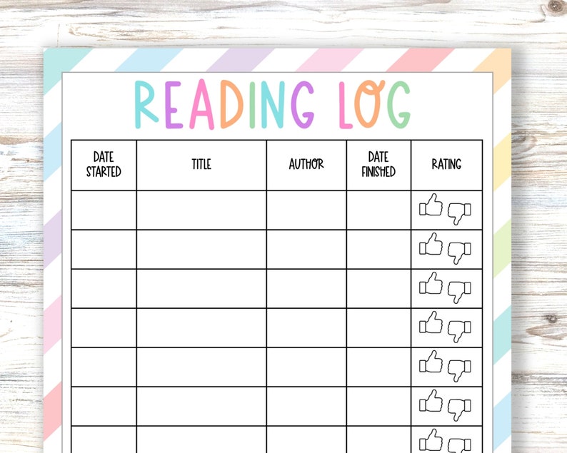 School Reading Log, Reading Reward Chart, 20 Minute Daily Homework ...