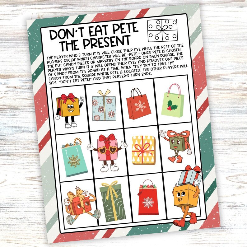 Don't Eat Pete the Present Easy Candy Game for Birthday Parties ...