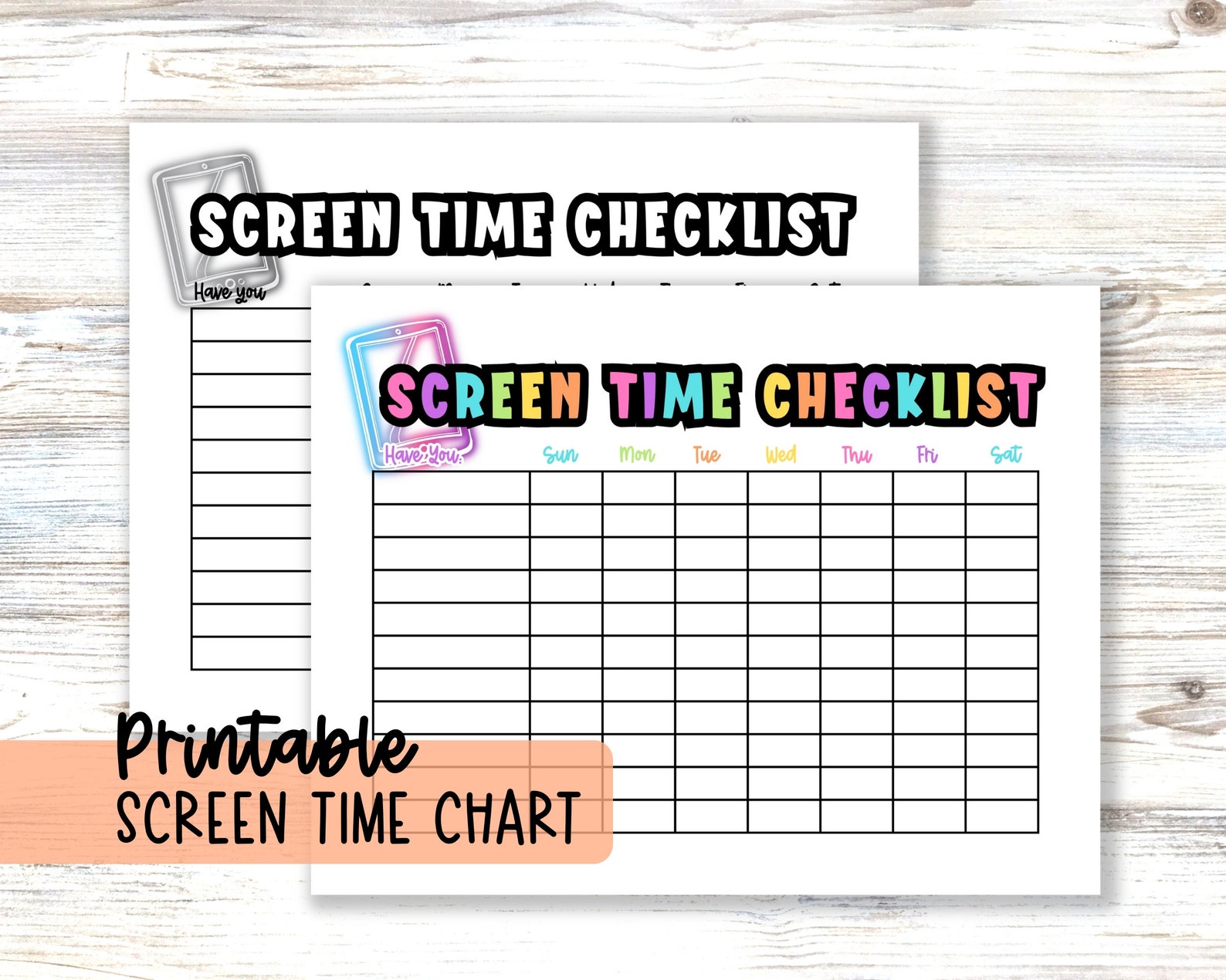Earn Screen Time Sticker Chart, Good Behavior Checklist, Weekly Routine ...