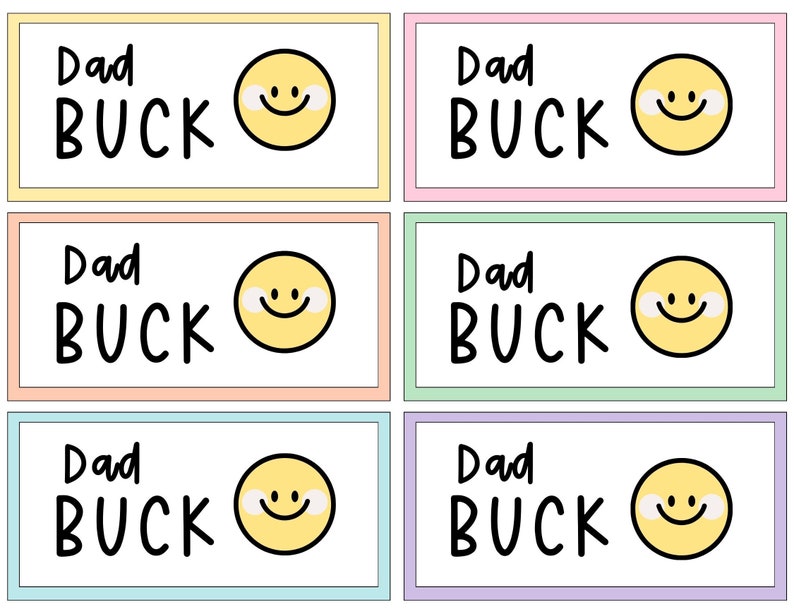 Reward Bucks for Kids Printable Reward System Mom Bucks, Dad Bucks ...