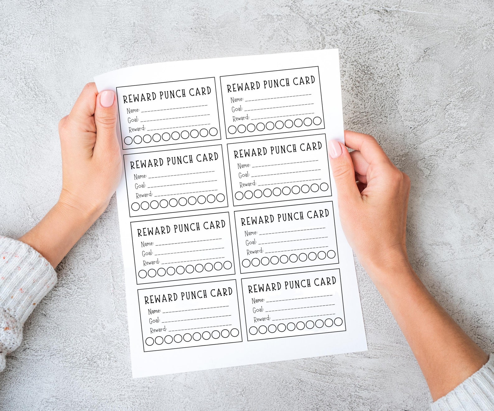 Reward Punch Card for Kid Printable Sticker Card for Good Behavior in ...