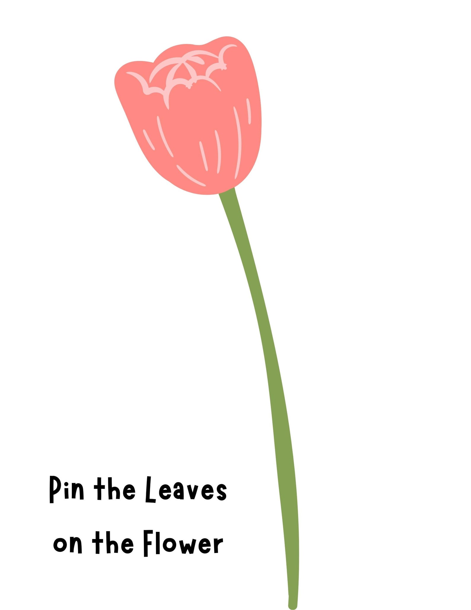 Pin the Leaf on the Flower Game for Toddlers and Kids Printable ...