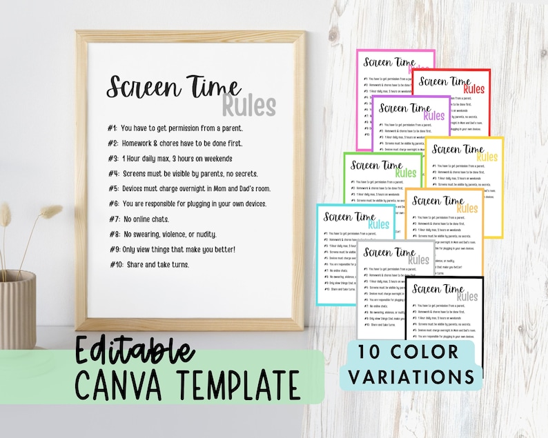 Family Rules for Screen Time. Guidelines for Kids and Teens for Online ...